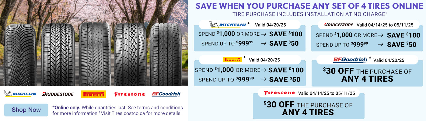 Shop for Tires | Costco Tires